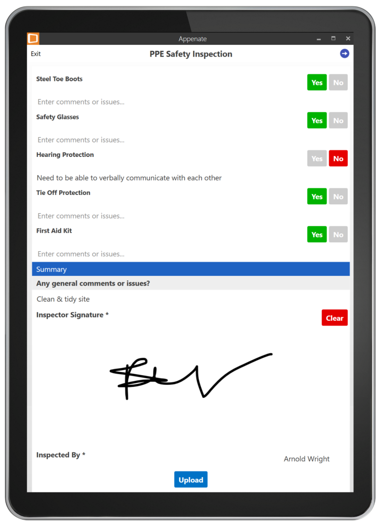 PPE Safety Inspection
