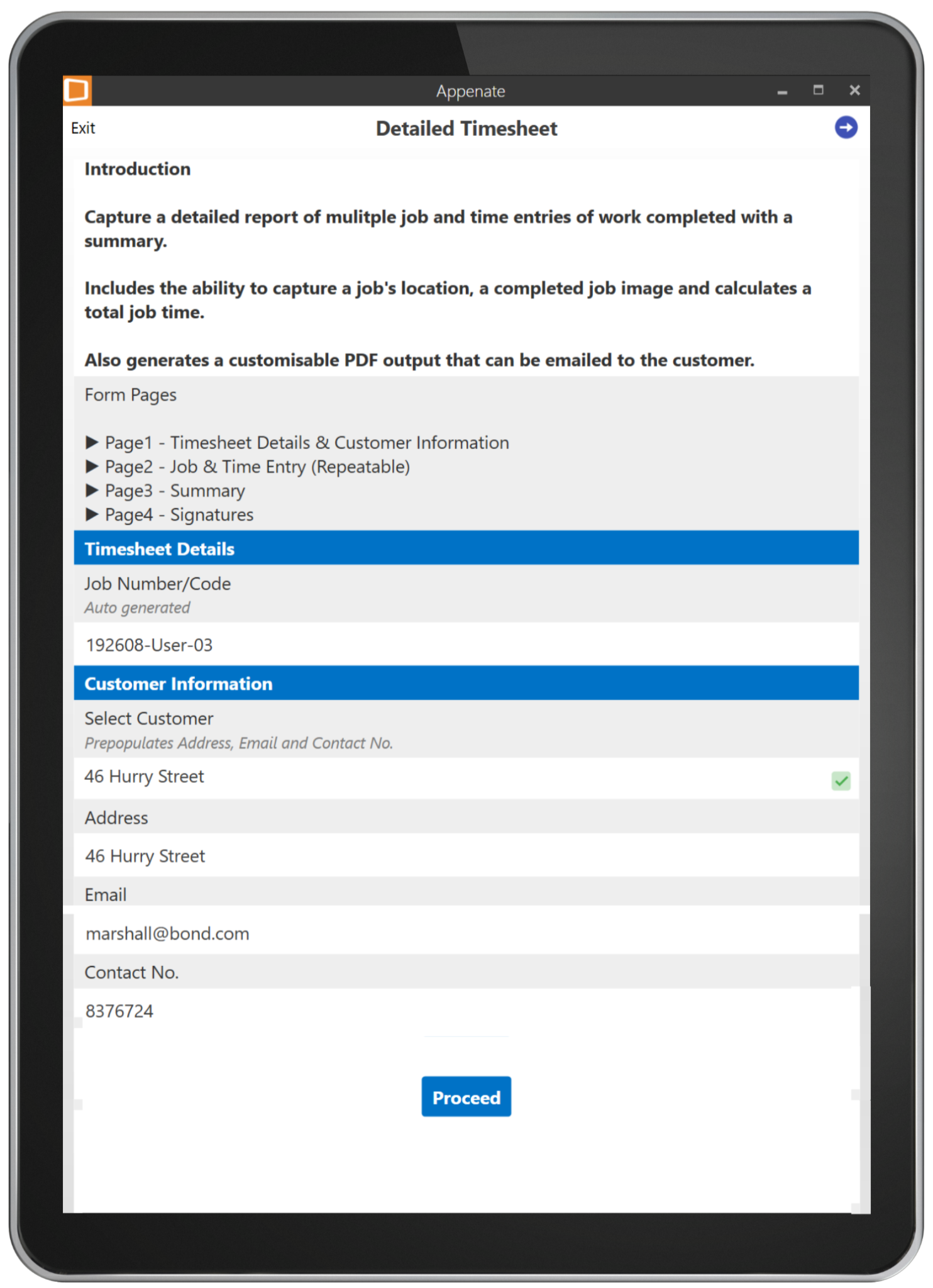Detailed Timesheet