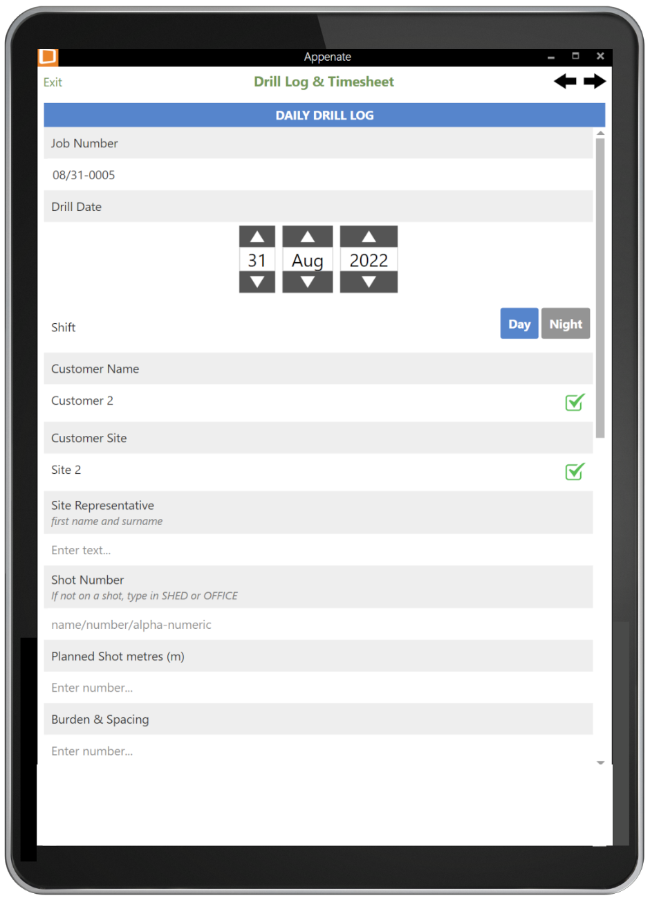 Drill Log And Timesheet