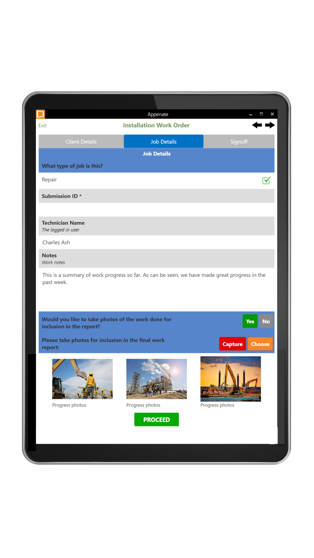 Installation Work Order Form
