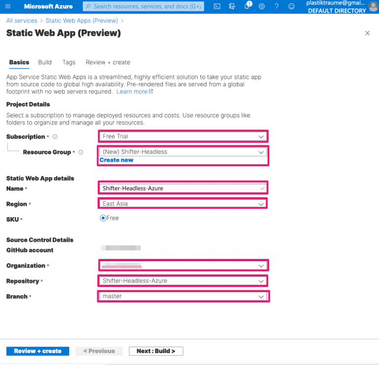 Using Shifter Headless with Gatsby and Microsoft Azure - Shifter