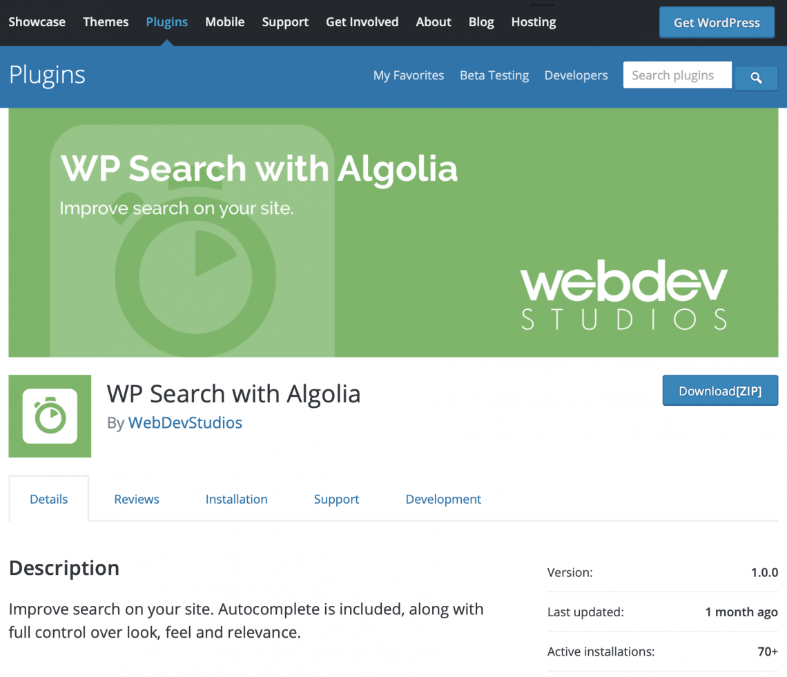 Algolia を自分のブログ（静的化した WordPress サイト）にデフォルト設定のまま入れてみたよ – Mola!Mazo!